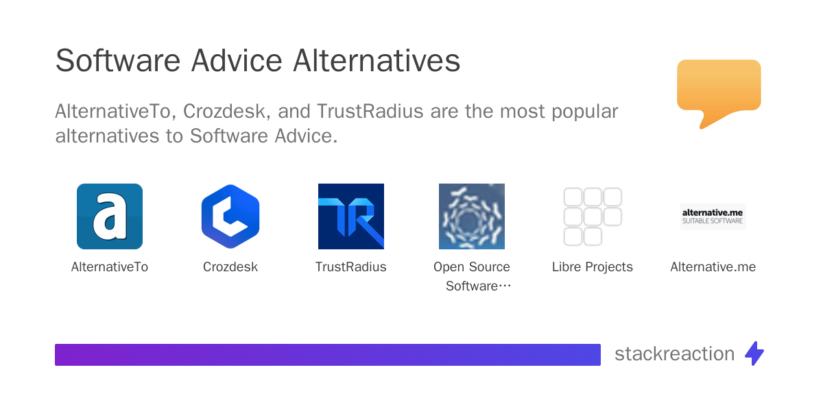Software Advice Alternatives & Competitors 2025 - StackReaction