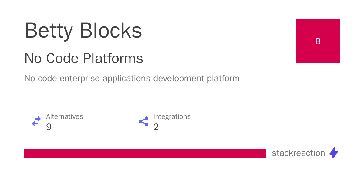 Betty Blocks Integrations, Alternatives and more in 2025