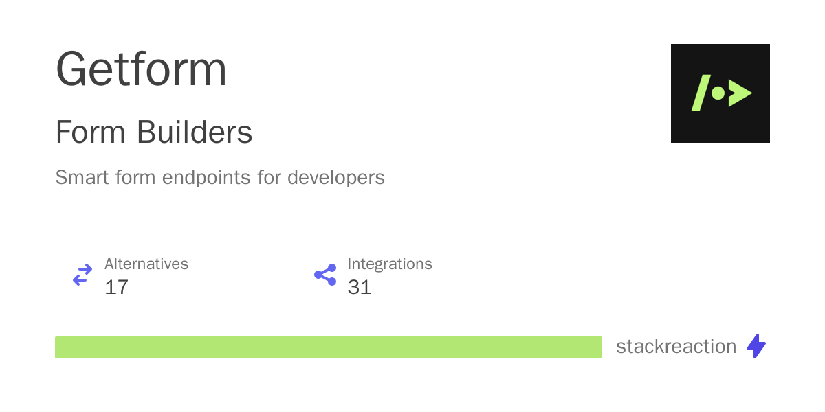 Getform Integrations, Alternatives and more in 2025