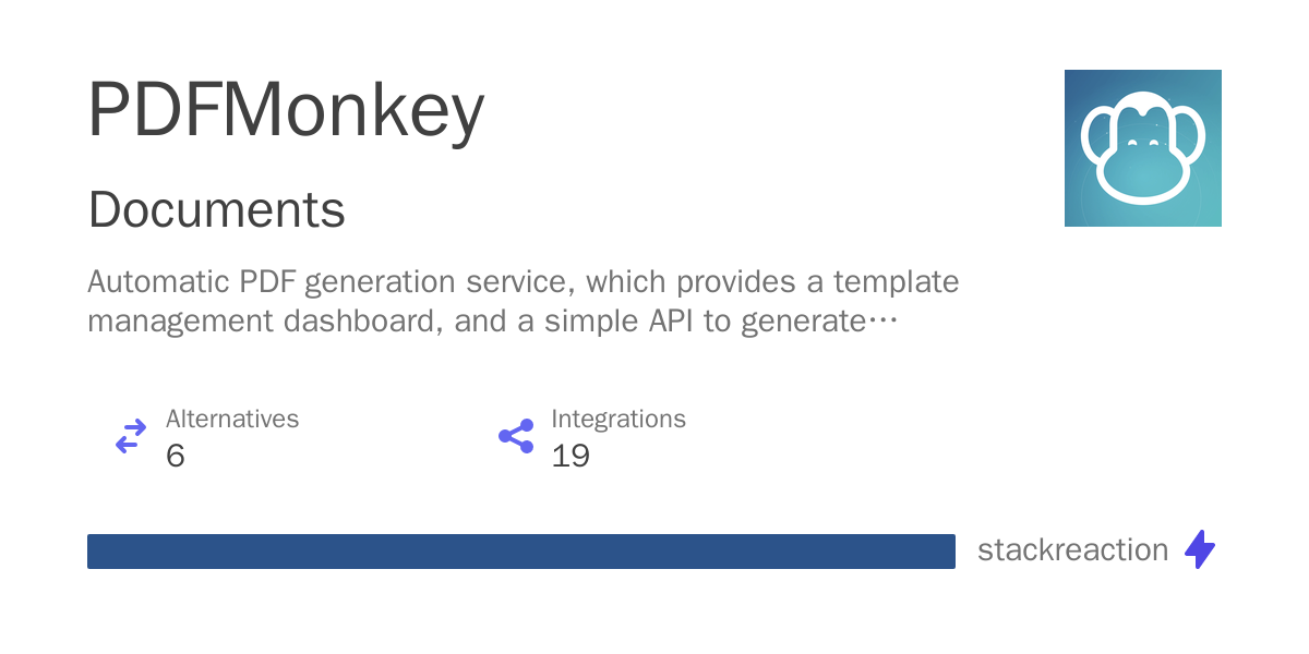 PDFMonkey Integrations, Alternatives and more in 2025