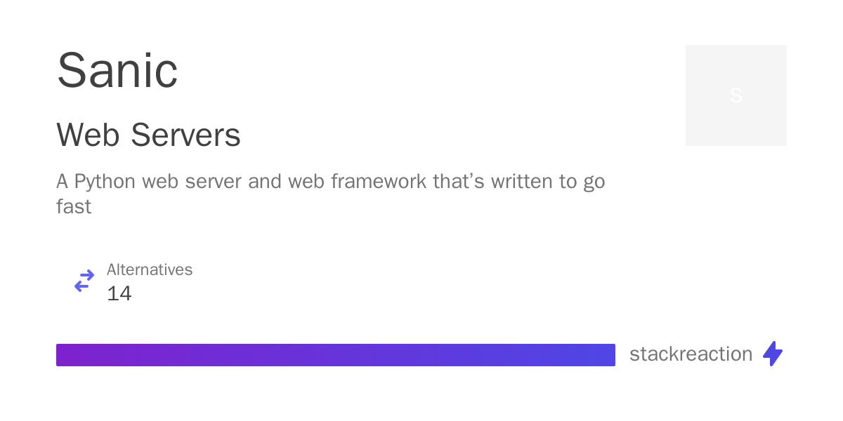 Sanic Integrations, Alternatives and more in 2025