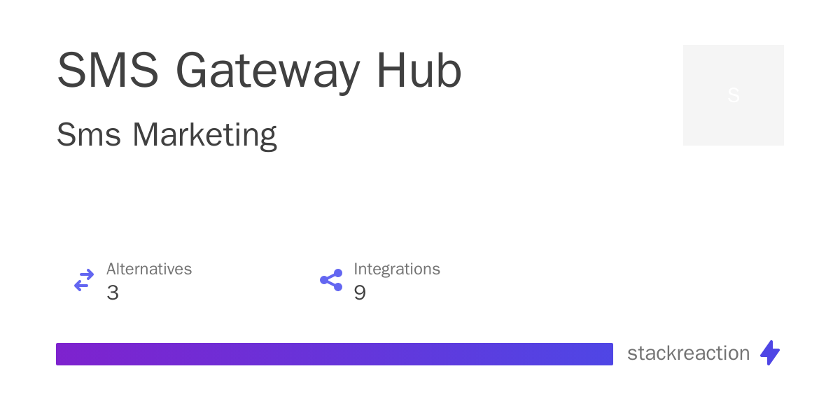 SMS Gateway Hub Integrations, Alternatives and more in 2025 SMS Gateway Hub Integrations, Alternatives and more in 2025