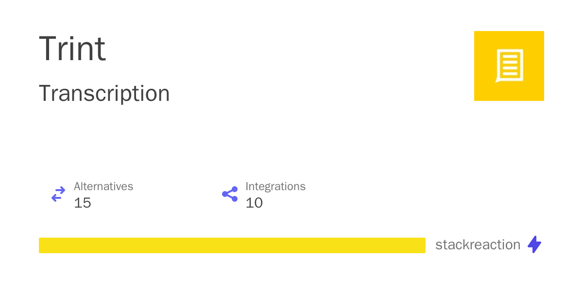 Trint Integrations, Alternatives and more in 2025