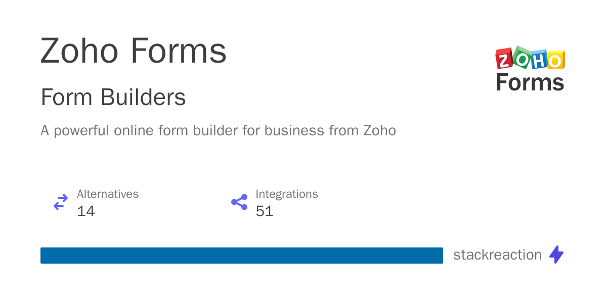 Zoho Forms Integrations, Alternatives and more in 2026