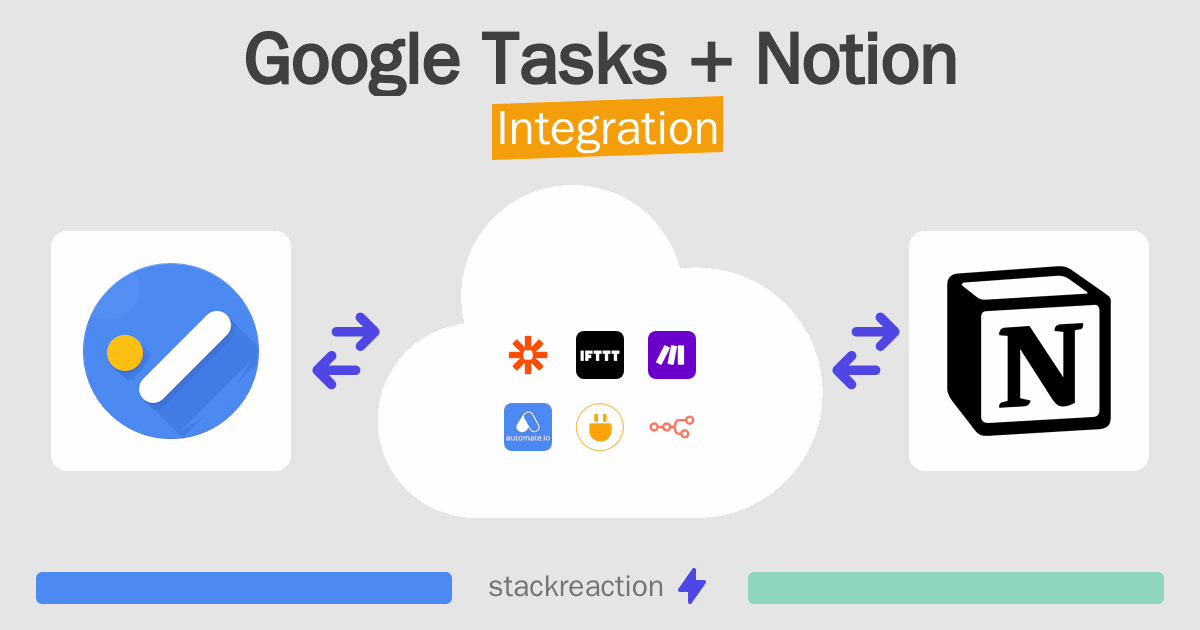 How to connect Google Tasks and Notion - App Integrations - Stackreaction